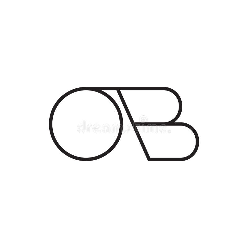 Ob Initial Letter Vector Logo Icon Stock Vector - Illustration of sign ...