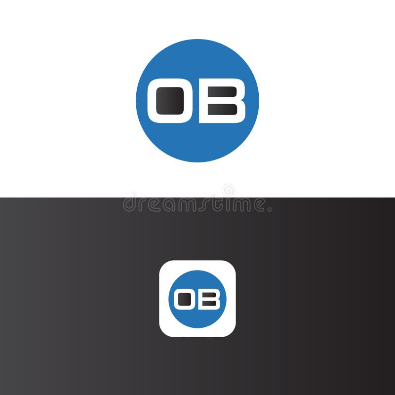 OB Letter Logo Design Template Vector Stock Vector - Illustration of ...