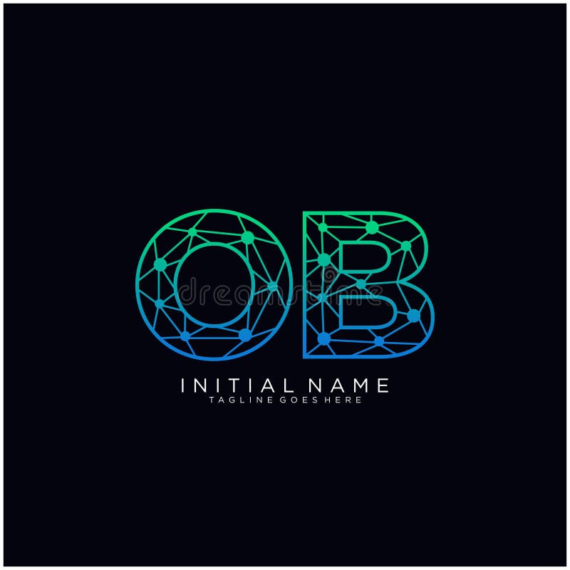 OB Letter Logo Icon Design Template Elements Stock Vector ...