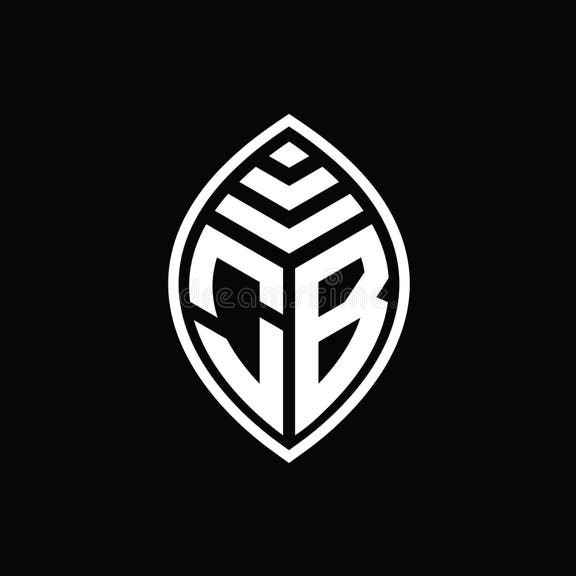 OB Logo Monogram Leaf Shape Isolated Outline Design Template Stock ...