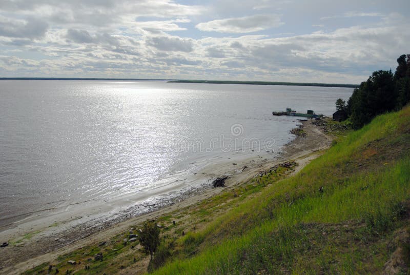 Ob, Major River in Western Siberia, Russia Stock Image - Image of ...