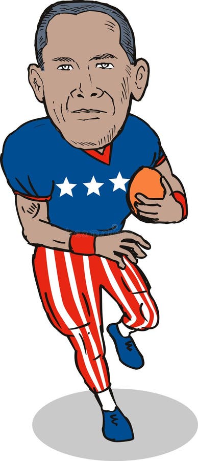 Obama as football player editorial stock image. Illustration of ...