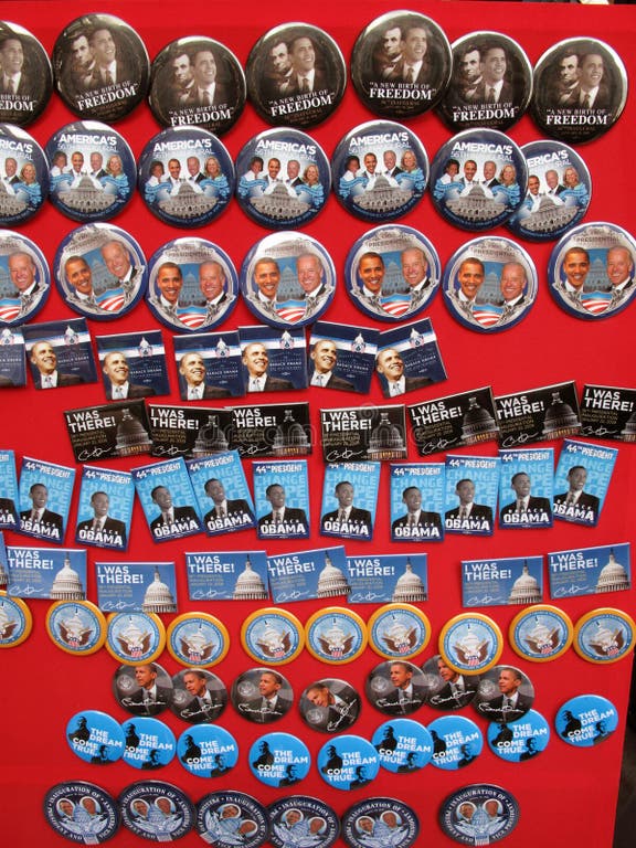 Obama Buttons editorial stock image. Image of history - 7839979