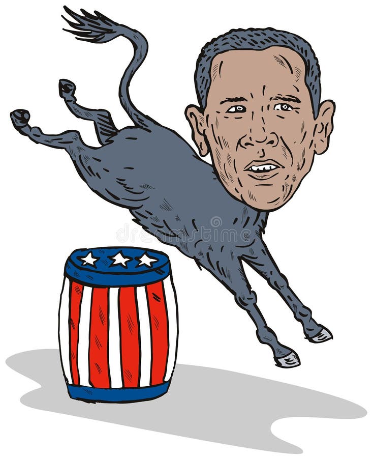 Obama Democrat Party Mascot Editorial Stock Photo - Illustration of ...