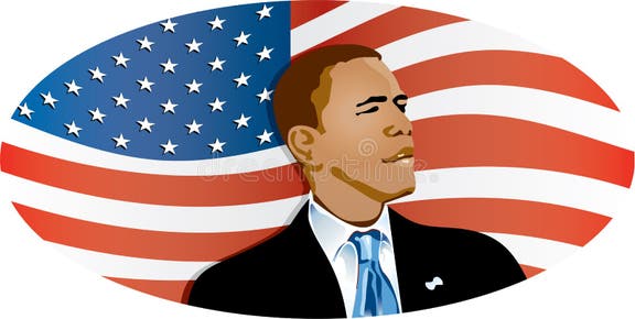 Obama Flag editorial photography. Illustration of icon - 5465187