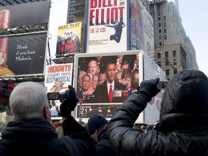 Obama Inauguration, NY Watches Editorial Stock Image - Image of ...