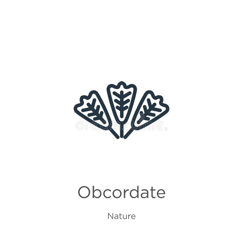 Obcordate Icon in Trendy Design Style. Obcordate Icon Isolated on White ...
