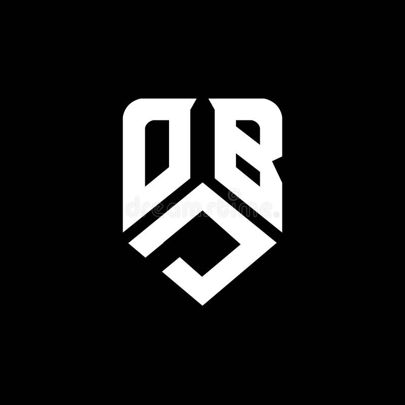 OBD Abstract Monogram Shield Logo Design on White Background. Stock ...