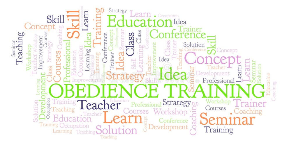 Obedience Training Word Cloud. Stock Illustration - Illustration of ...