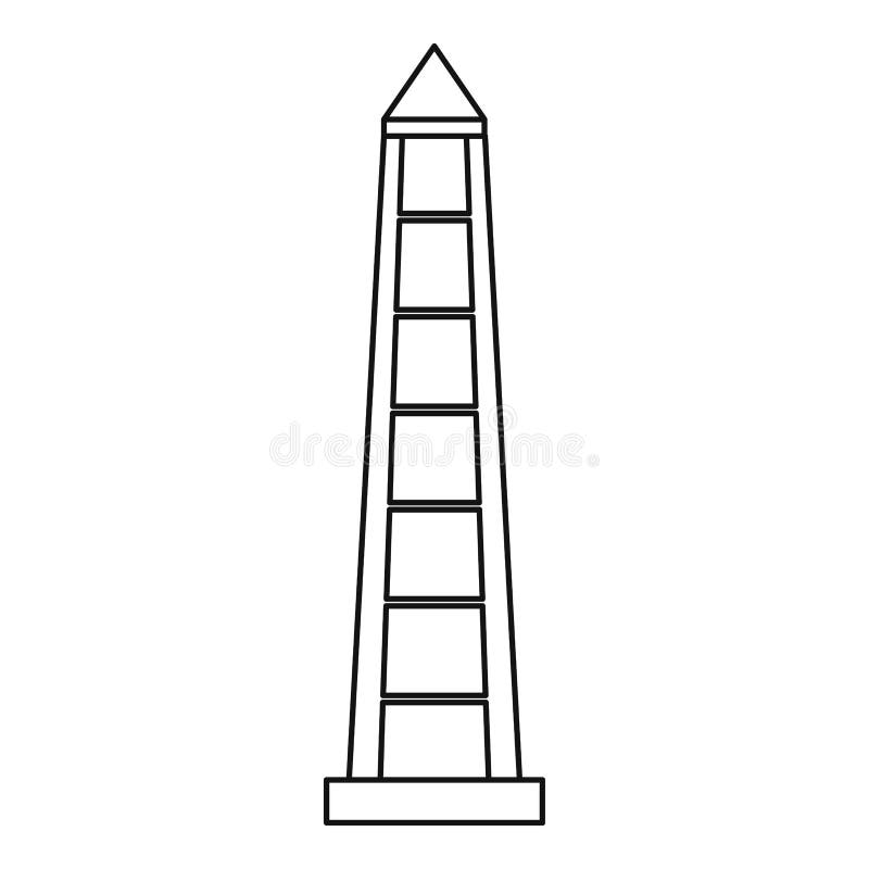 Obelisco of Buenos Aires Icon, Outline Style Stock Vector ...