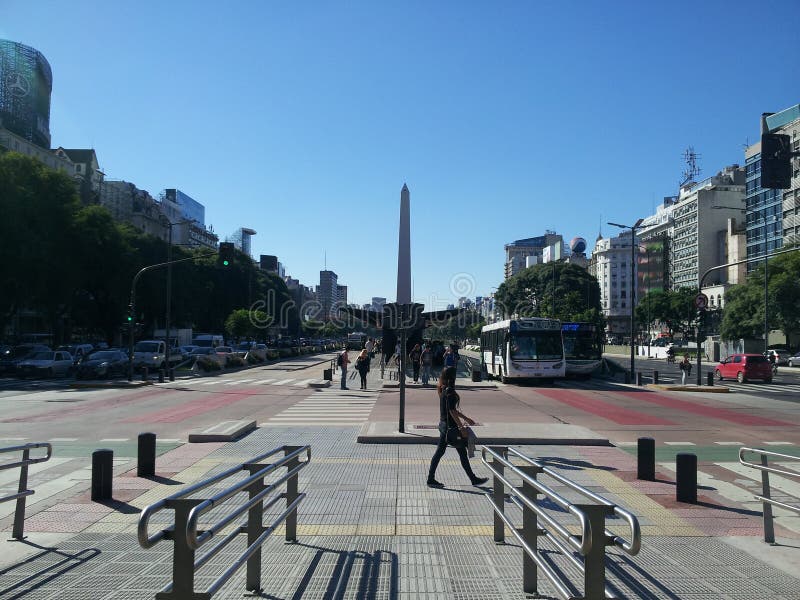 Obelisco, Ciudad De Buenos Aires, La Argentina Imagen editorial ...