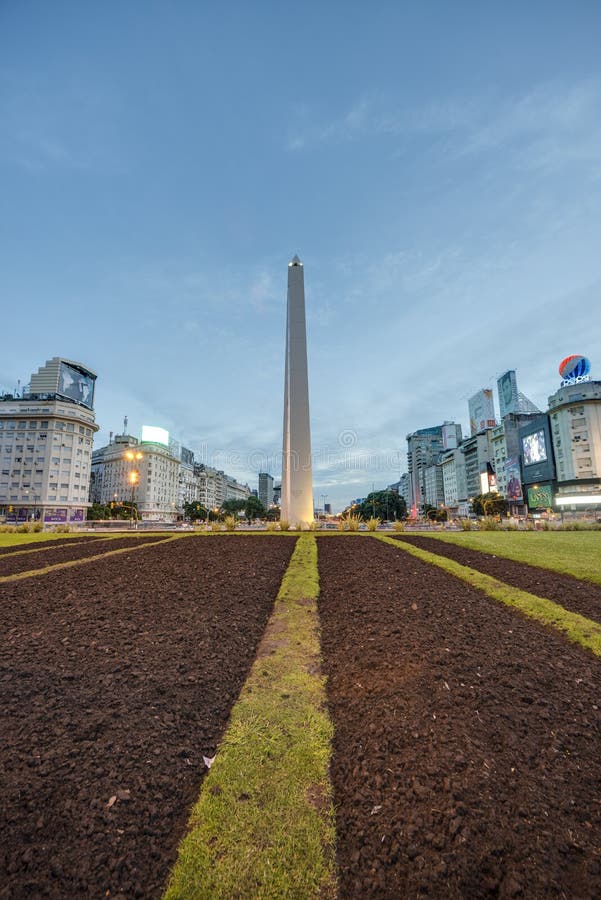 The Obelisk (El Obelisco) in Buenos Aires. Editorial Photography ...
