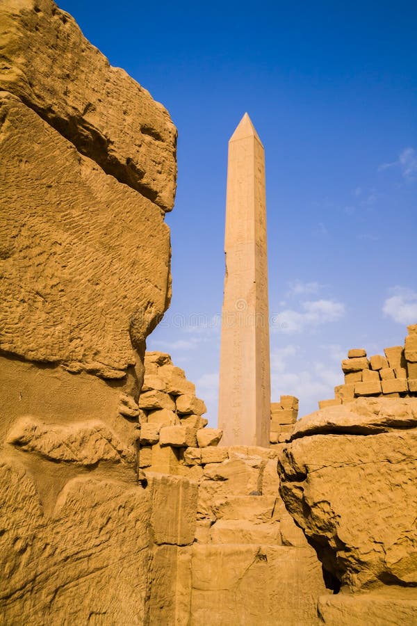 Obelisk Inside the Karnak Temple Stock Photo - Image of heritage, amun ...