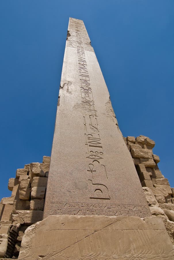 Obelisk at the Karnak Temple Stock Image - Image of egyptian, pylon ...
