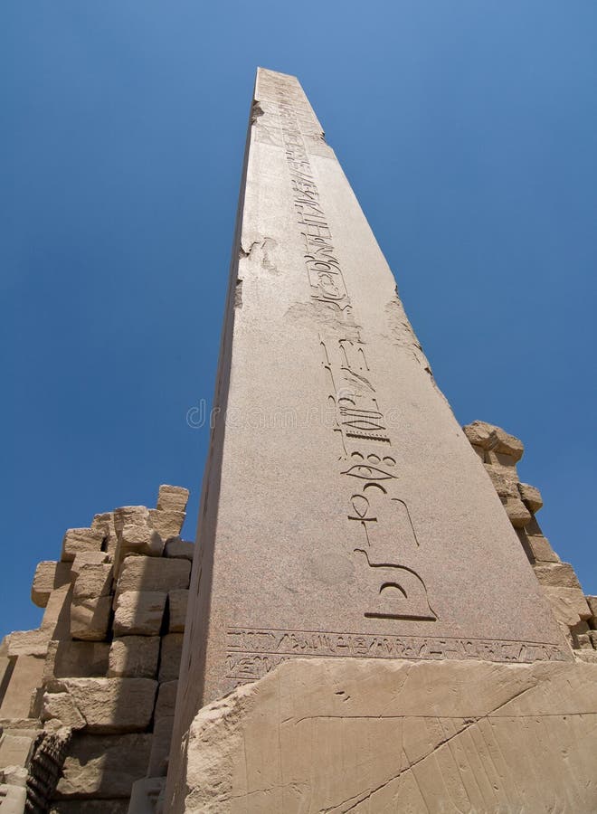 Obelisk at the Karnak Temple Stock Photo - Image of monument, palsm ...