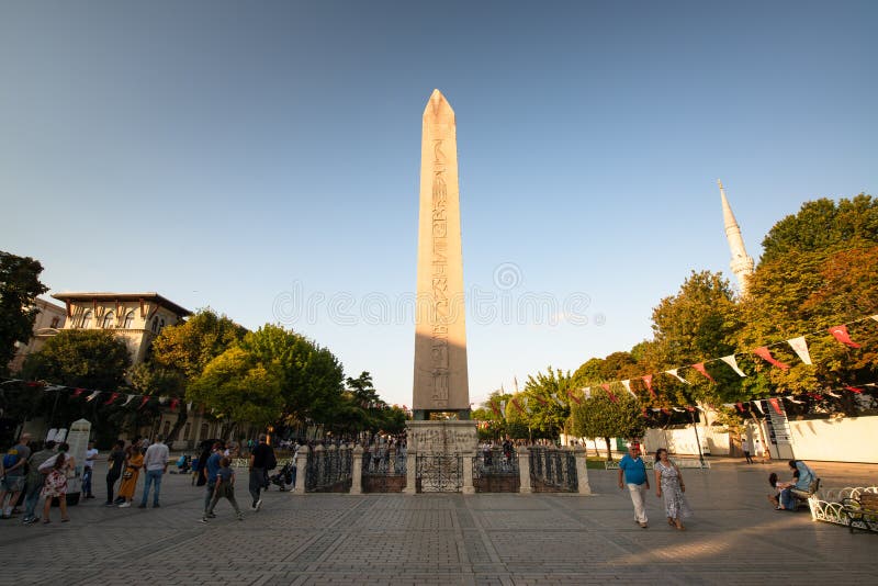 Obelisk of Theodosius in Istanbul, Turkey Editorial Stock Image - Image ...