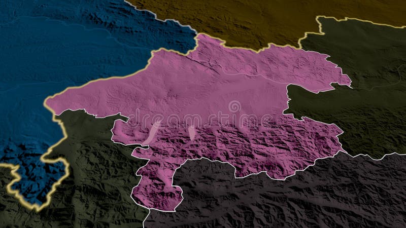 OberÃ¶sterreich, Austria - Highlighted. Administrative Stock ...