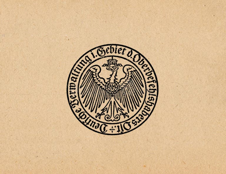 Ober Ost German Reich Eagle Ww2 Stock Photo - Image of reich, logo ...