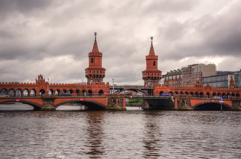 The Oberbaum Bridge in Berlin, Germany. Editorial Photography - Image ...