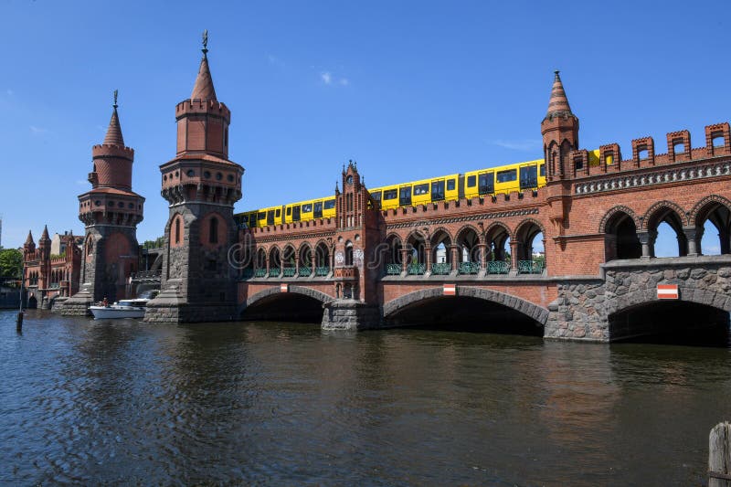 Oberbaum Bridge at Berlin on Germany Editorial Photo - Image of river ...