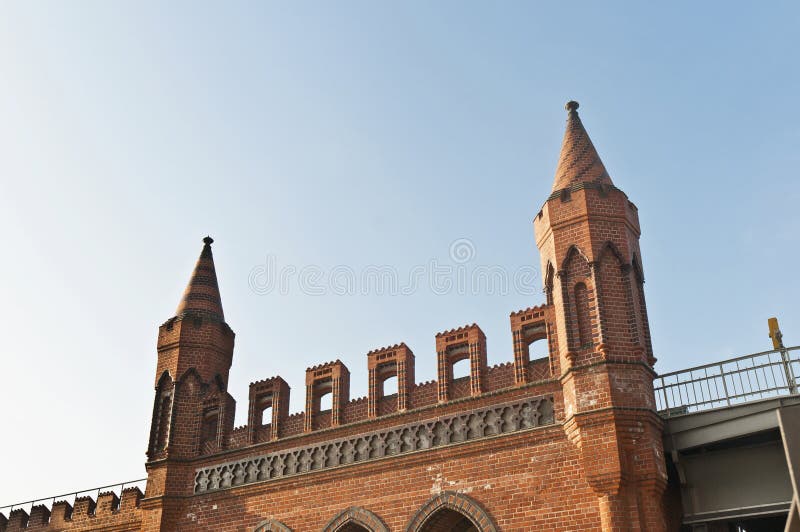 Oberbaumbrucke Bridge Across the Spree River in Berlin Stock Photo ...