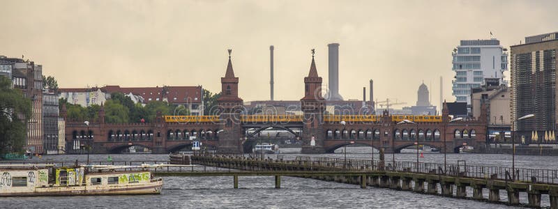 Oberbaumbrucke Bridge Berlin Germany Stock Image - Image of sightseeing ...