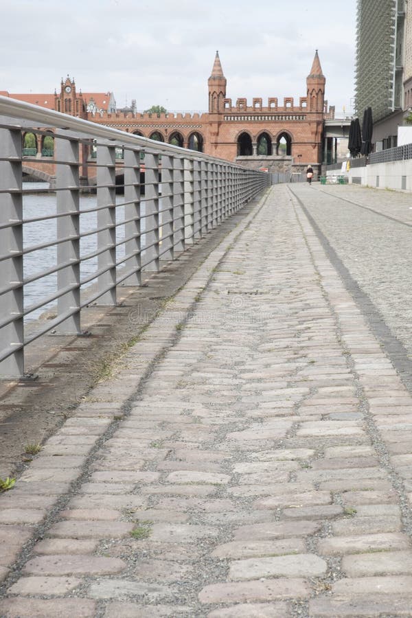 Oberbaumbrucke Bridge Across the Spree River in Berlin Stock Photo ...