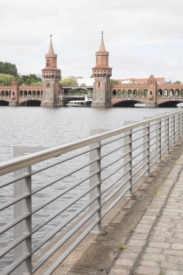 Oberbaumbrucke Bridge on River Spree, Berlin; Stock Photo - Image of ...