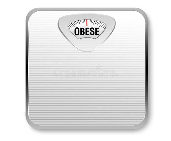 Obese Weight Scale stock illustration. Illustration of overeat - 6950858