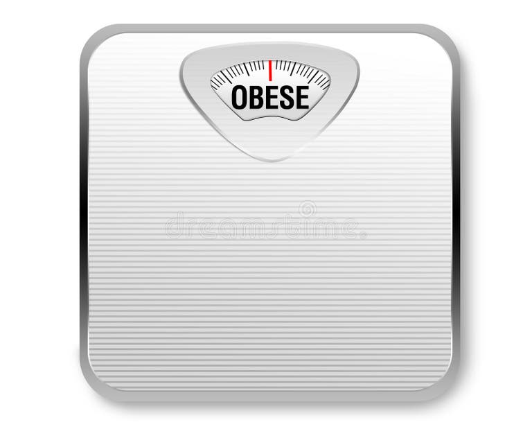 Obese Weight Scale stock illustration. Illustration of overeat - 6950858