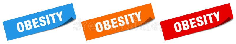 Obesity sticker. stock vector. Illustration of stamp - 197149256