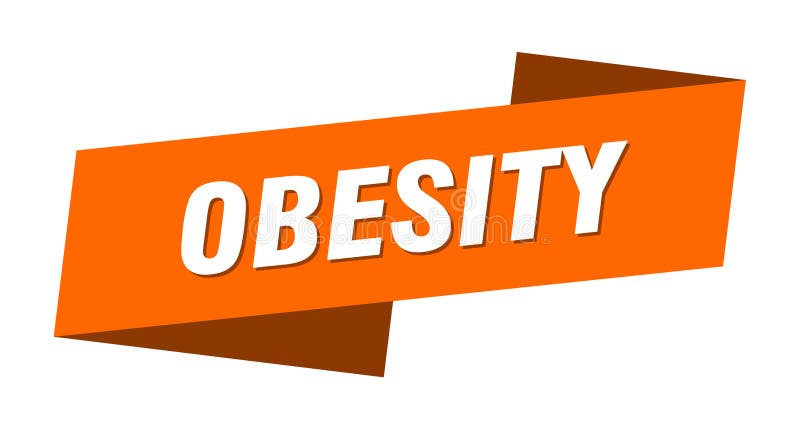 Obesity Banner Template. Obesity Ribbon Label Stock Vector ...