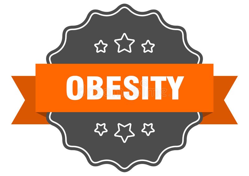 Obesity label stock vector. Illustration of emblem, medallion - 194923926