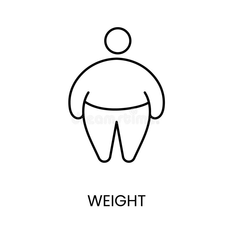 Obesity Line Icon in Vector with Editable Stroke Stock Vector ...