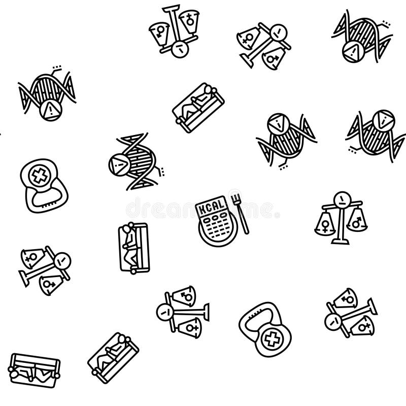 Obesity Overweight Fat Obese Seamless Pattern Vector Stock Illustration ...