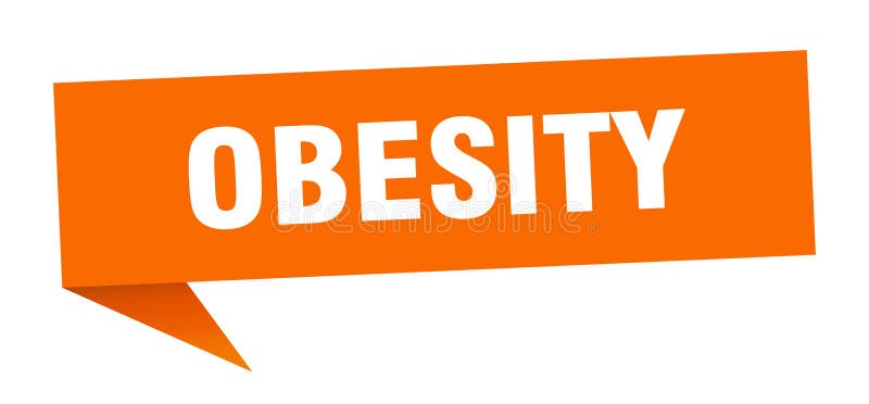 Obesity Speech Bubble. Obesity Ribbon Sign Stock Vector - Illustration ...