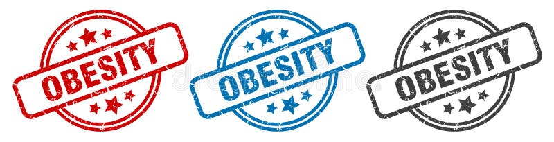 Obesity Stamp. Obesity Round Isolated Sign Stock Vector - Illustration ...