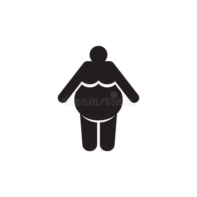 Obesity Vector Icon Design Template Stock Vector - Illustration of ...