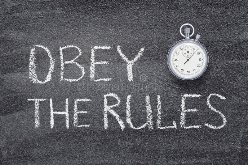 Obey the rules watch stock image. Image of symbol, metaphor - 316813939