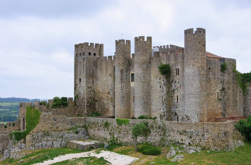 Obidos castle stock photo. Image of medieval, wall, rain - 29397824