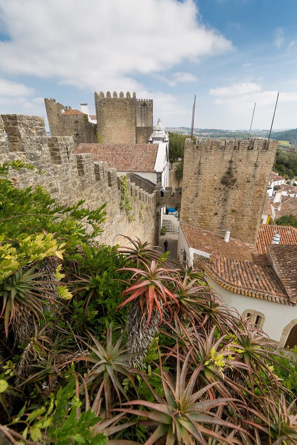 Obidos castle stock image. Image of tourism, built, portuguese - 105547983