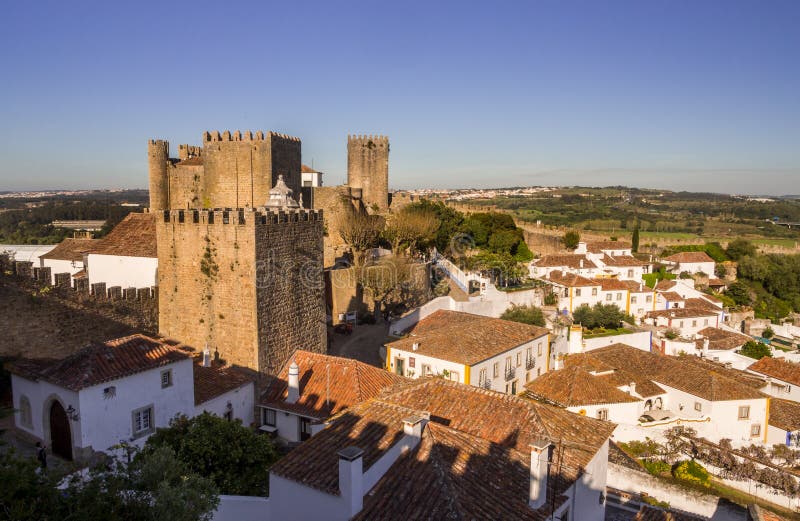 Obidos, Portugal editorial stock image. Image of town - 91928179