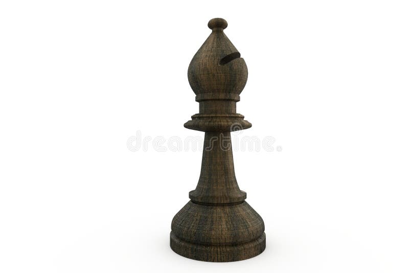 Obispo negro Chess Piece stock de ilustración. Ilustración de blanco ...