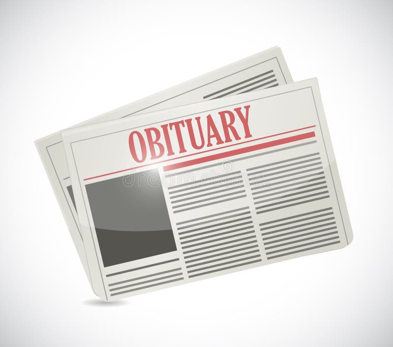 Obituary Newspaper Section Illustration Design Stock Illustration ...