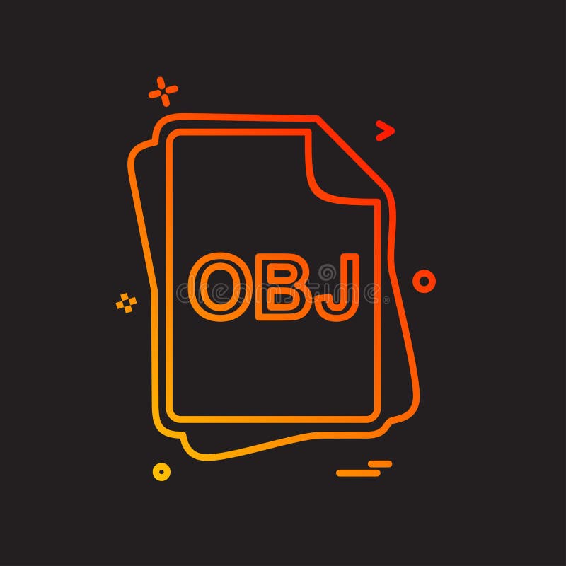 OBJ File Type Icon Design Vector Stock Vector - Illustration of sheet ... OBJ File Type Icon Design Vector Stock Vector - Illustration of sheet ...