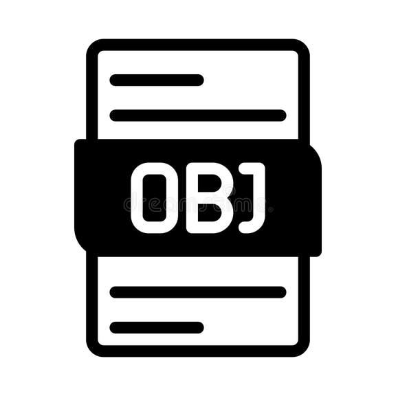 Obj File Type Icon. Files Document Graphic Design. with Outline Style ...