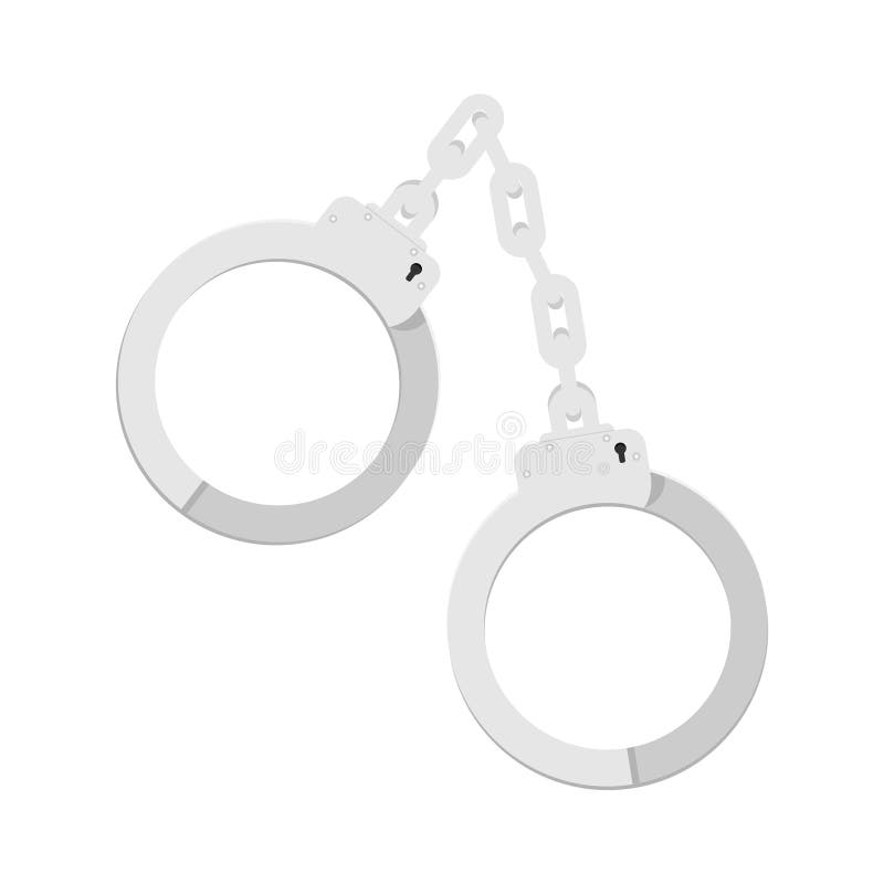 Cartoon Handcuffs Elements on Isolated Background, Vector Illustration ...