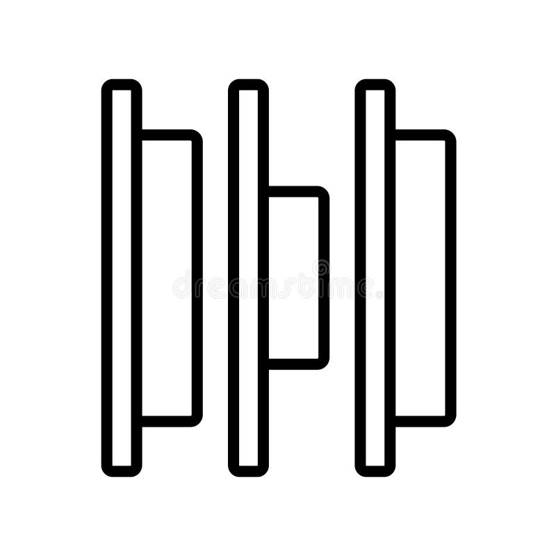 Object Alignment Icon Vector Isolated on White Background, Object Alignment Sign , Line or ...