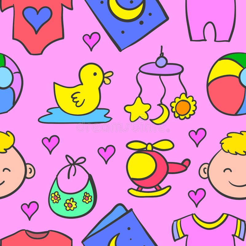 Object Baby Set Design Of Doodles Stock Vector - Illustration of baby ...