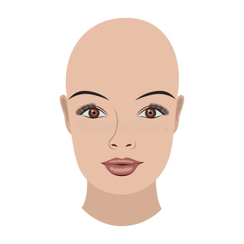 Object Bold Face Brown Eyes Stock Vector - Illustration of face, head ...